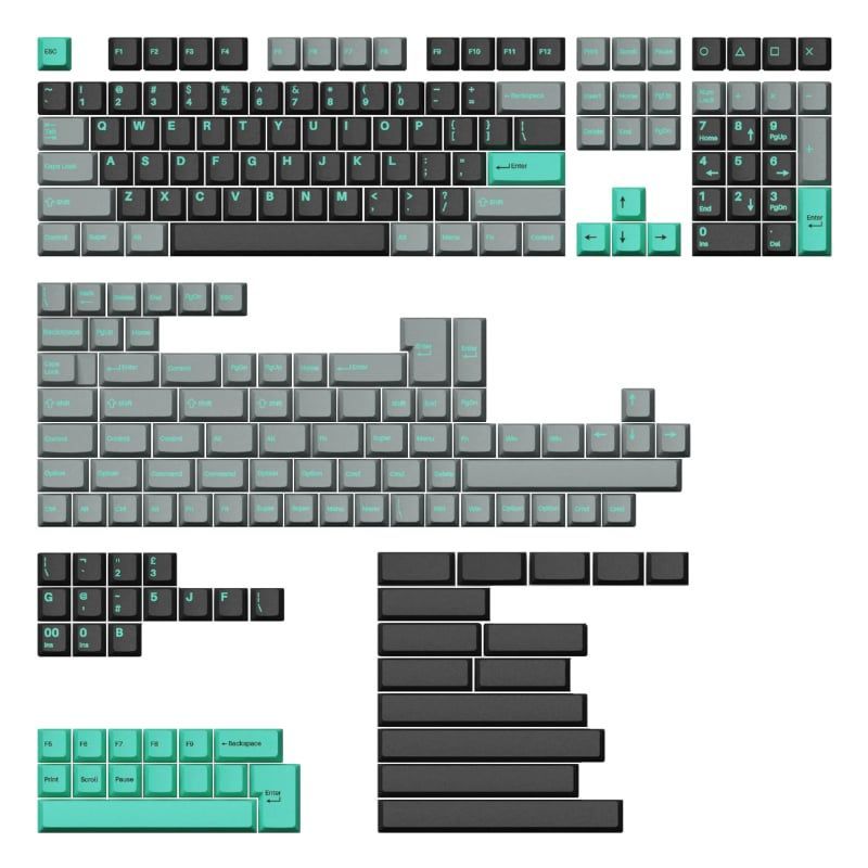 Keychron Double Shot Cherry PBT Keycap Full Keycap Set - Hacker Mint ...